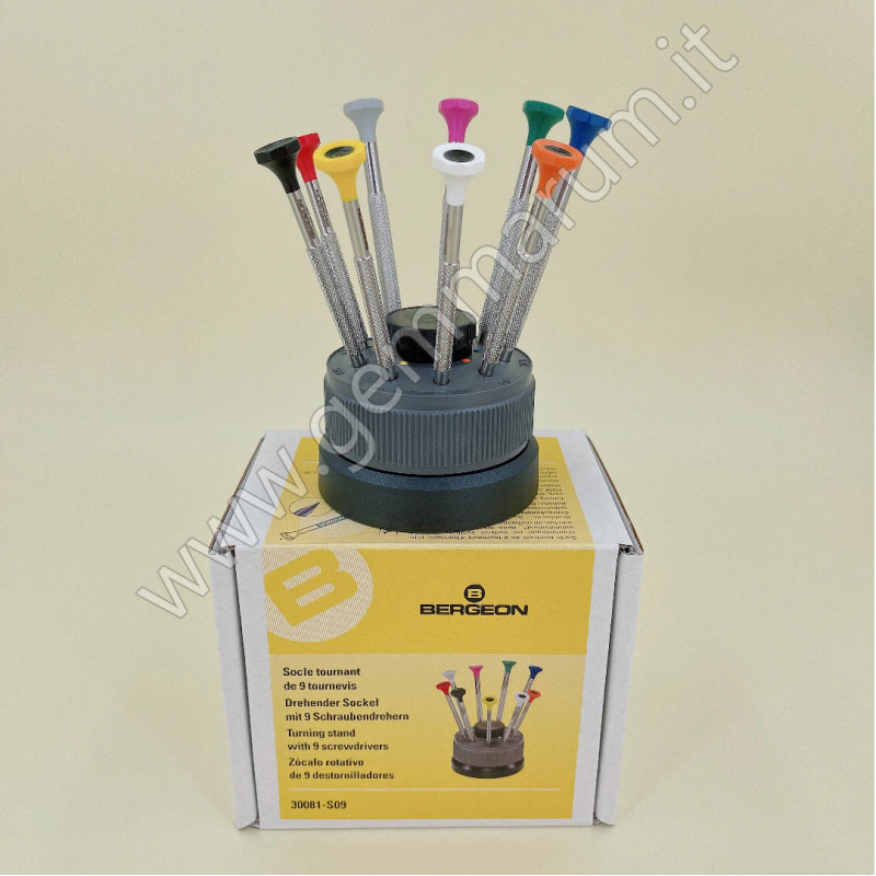 BERGEON DREHBARER STAND MIT 9 SCHRAUBENDREHERN