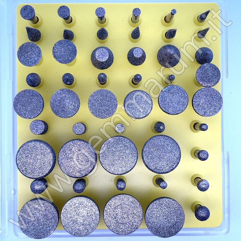 Diamond Carving Points - Set 50 pcs - Shank: Ø 3mm