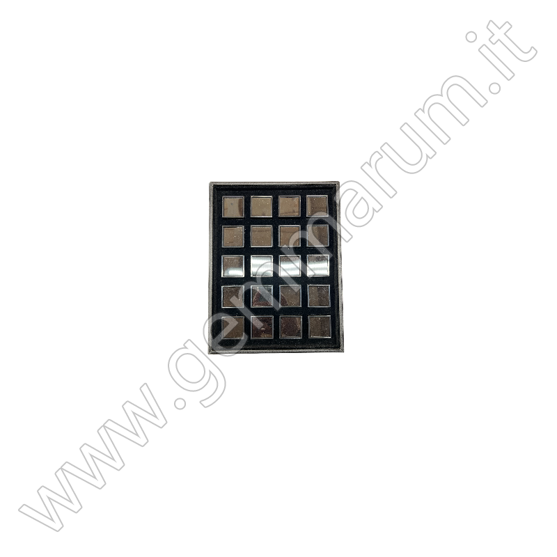 Tray with 20 boxes 4x4 - black