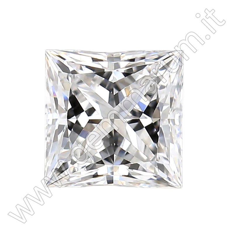 CVD PRINCESS CUT F VVS2 1.59 cts