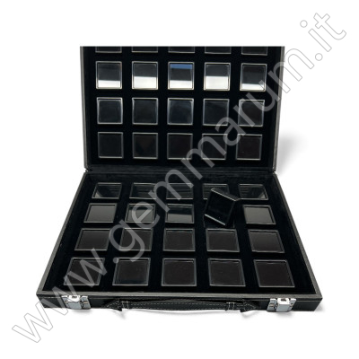 40 Gem Display Box with Deluxe Carry Case - black